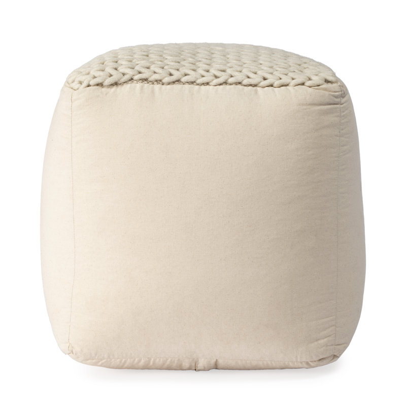 Gracie Oaks 20" Wide Square Pouf Ottoman | Wayfair
